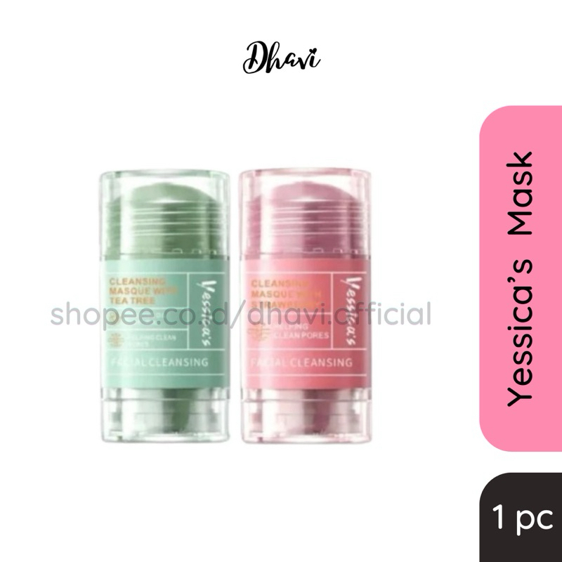 Jual YESSICA Masker Wajah Clay Stick Tea Tree Strawberry Anti Pores ...