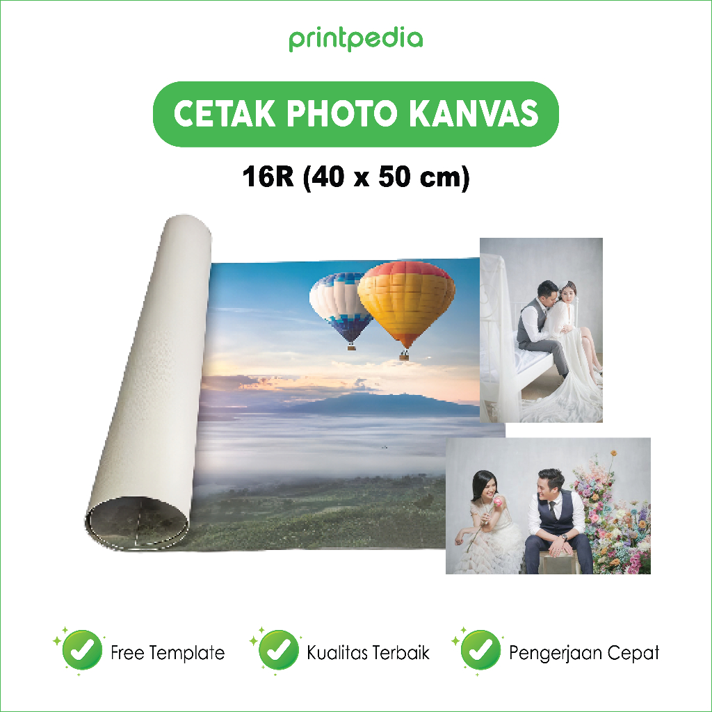 Jual Cetak Foto Bahan Kanvas Premium / Canvas Photo Print Ukuran 16R ...