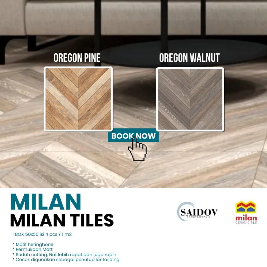 Jual Keramik Lantai Milan 50x50 Oregon | Shopee Indonesia