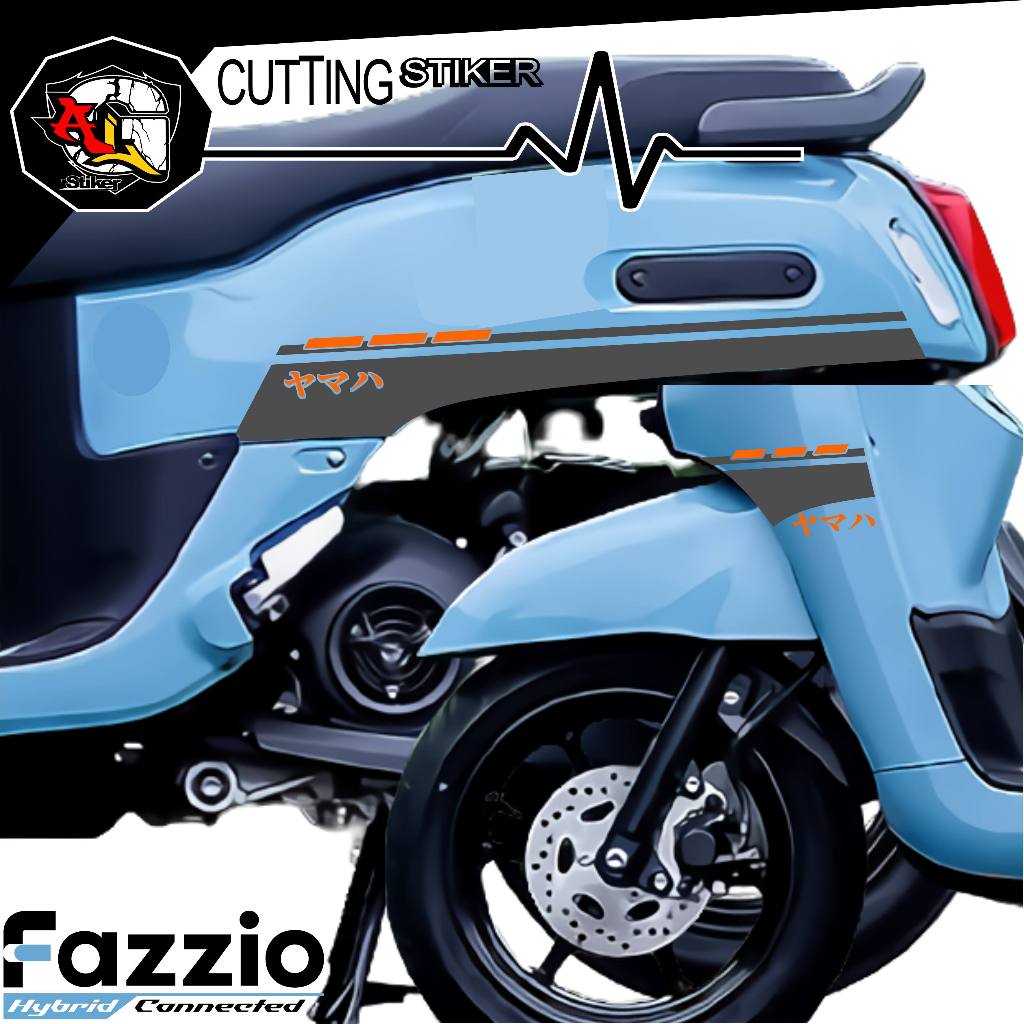 Jual STRIPING FAZZIO/SCF.435C/STICKER CUTTING FAZZIO/STIKER TULISAN KANJI YAMAHA/STRIPING ...