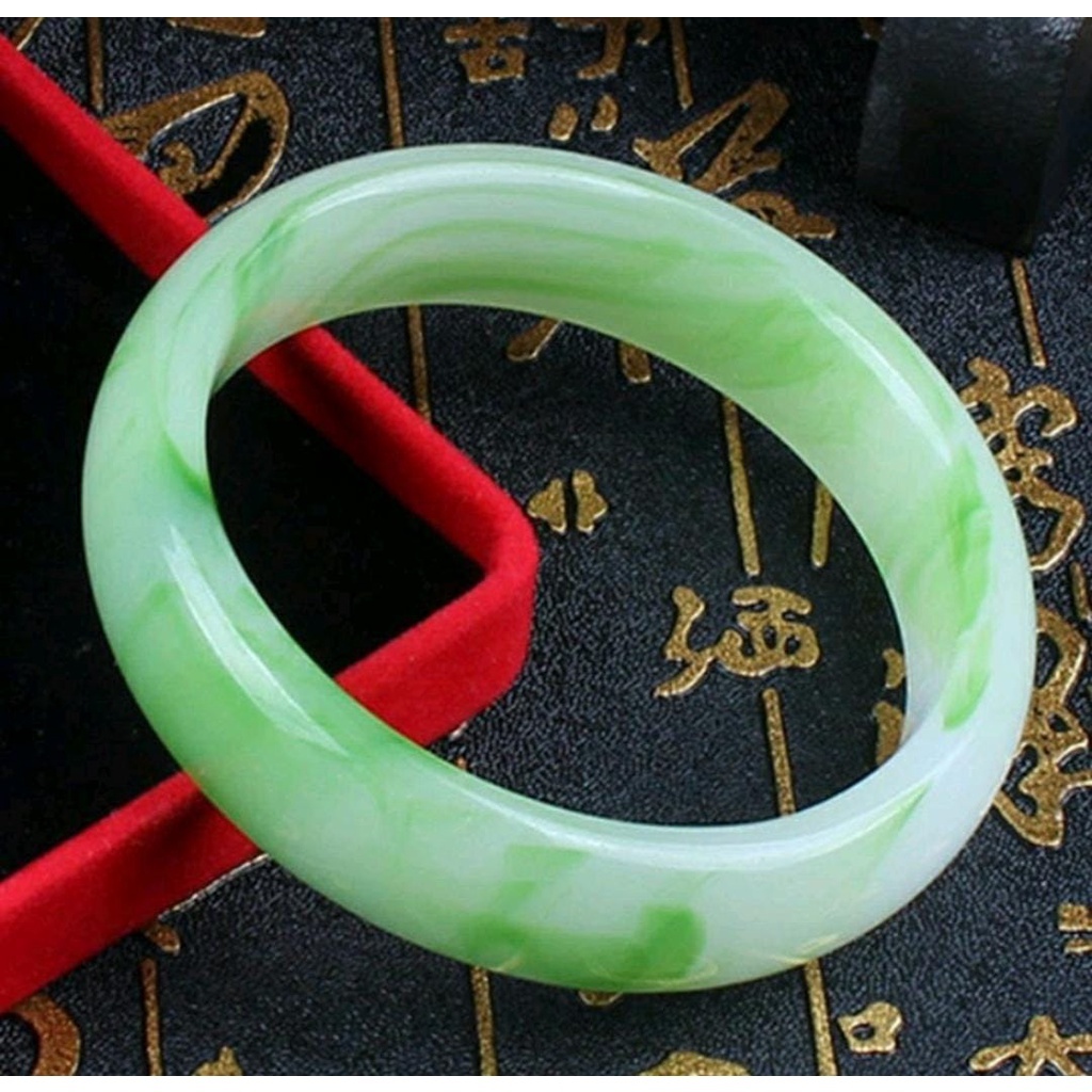 Jual Gelang Batu Giok Natural Emerald Gelang batu giok asli cina/Gelang ...