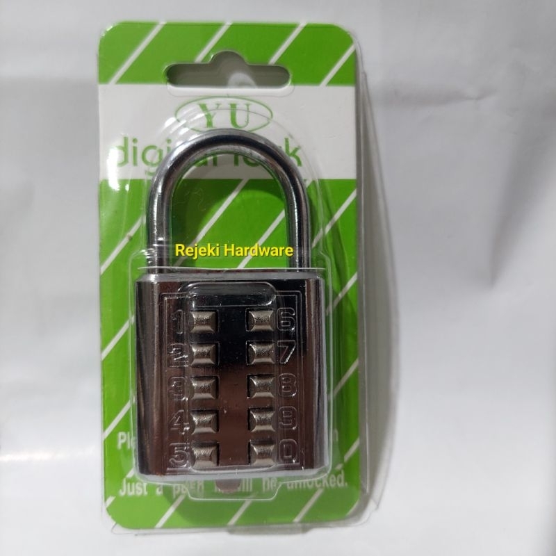 Jual Gembok Nomor Pin Angka Kombinasi 10 Digit Nomer | Shopee Indonesia