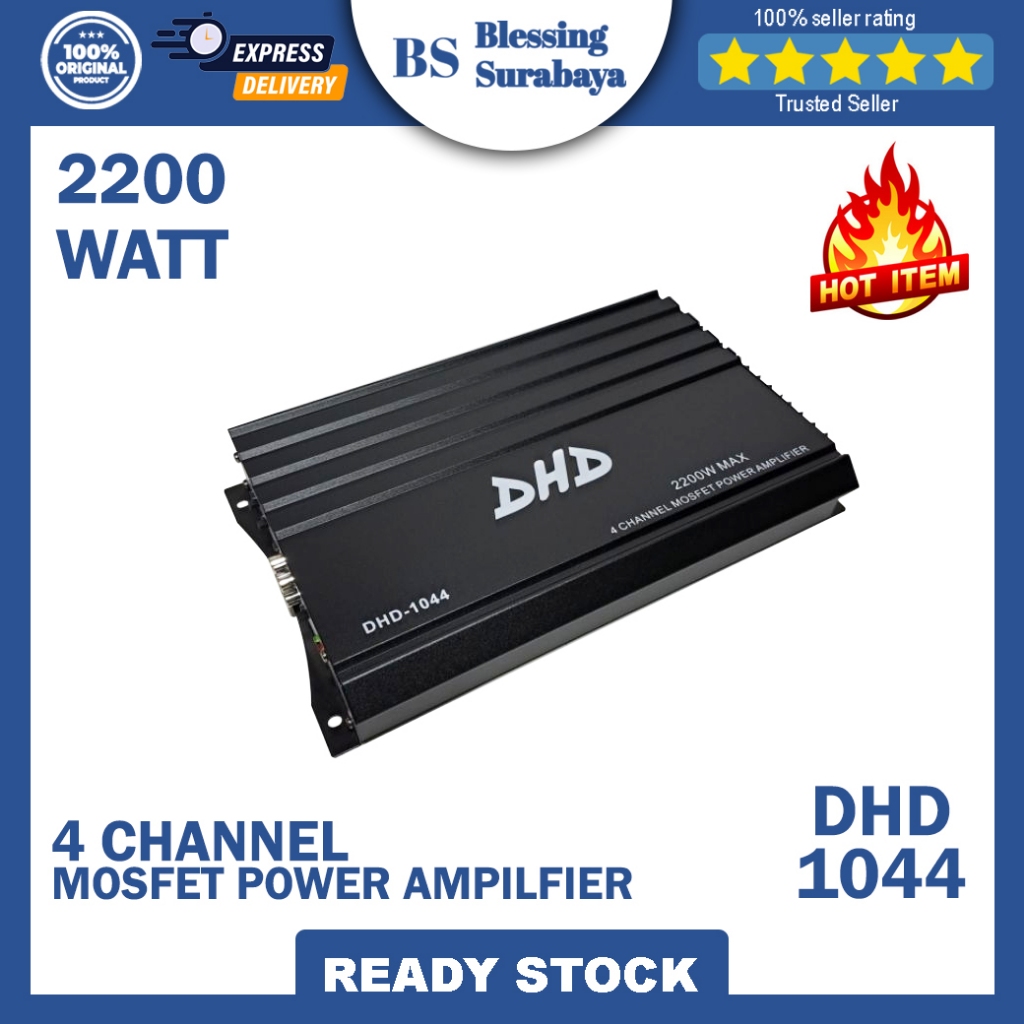 Jual Power Amplifier 4 Channel DHD 1044/1045 Black | Shopee Indonesia