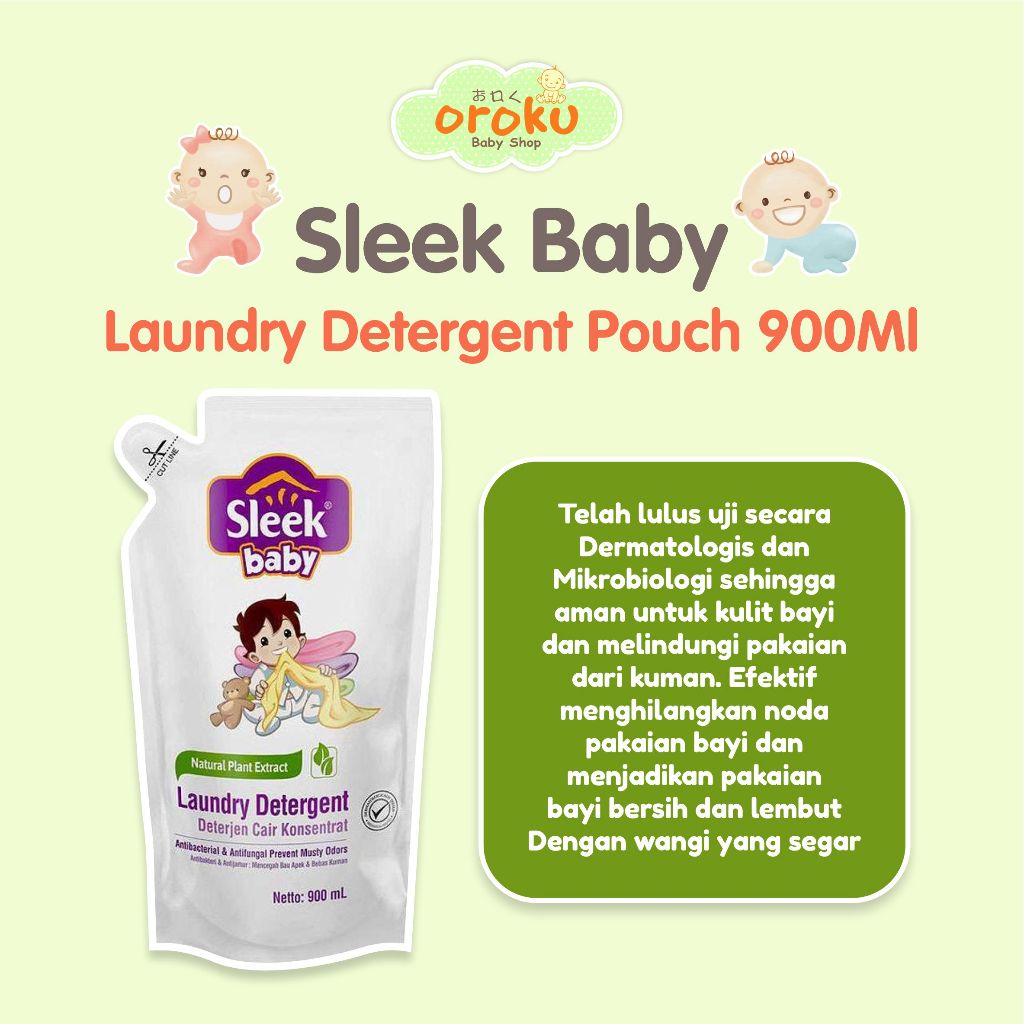Jual SLEEK LAUNDRY DETERGENT POUCH 900ML / DETERGENT | Shopee Indonesia