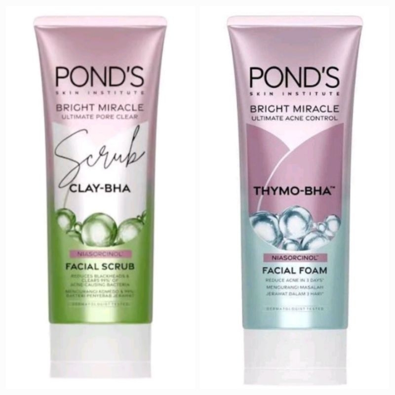 Jual Pond's Bright Miracle Ultimate Pore clear Scrub CLAY-BHA Facial ...