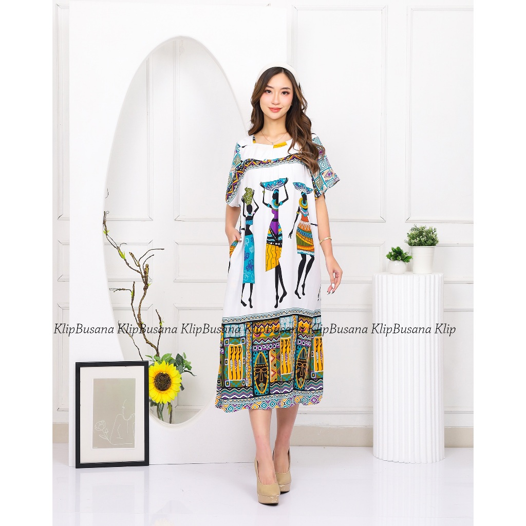 Jual Baju Daster Dress Kimono Piyama FUJI Busui Kancing Depan Dada ...