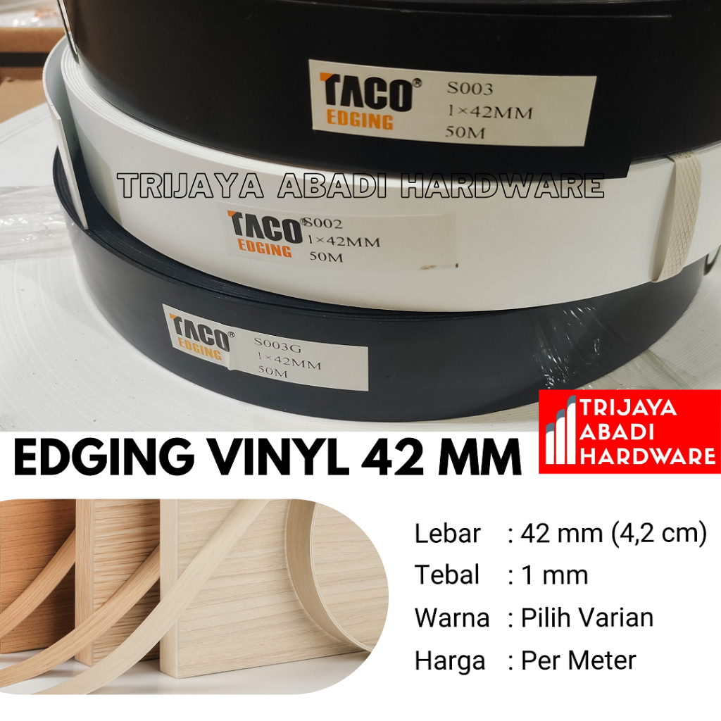 Jual Edging PVC 42 mm Taco S 002 / 003 G Dof Glossy Tepian Pintu ...