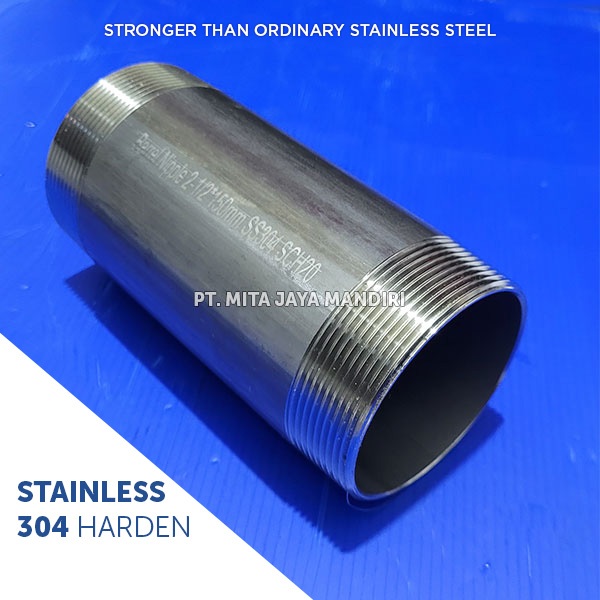 Jual Pipa Nepel 2 1/2 inch 15cm Stainless 304 Sch 20 | Barrel Nipple 2 1/2" 15 cm SS 304 ...