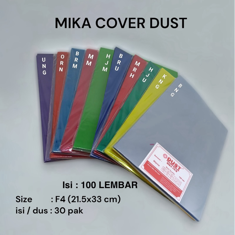 Jual [100 LEMBAR] MIKA JILID | MIKA COVER | PLASTIK JILID F4 FOLIO | Shopee Indonesia