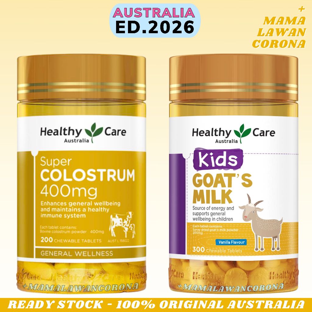 Jual HEALTHY CARE Colostrum 400 400mg 200 Chewable Tablets / Goat's ...