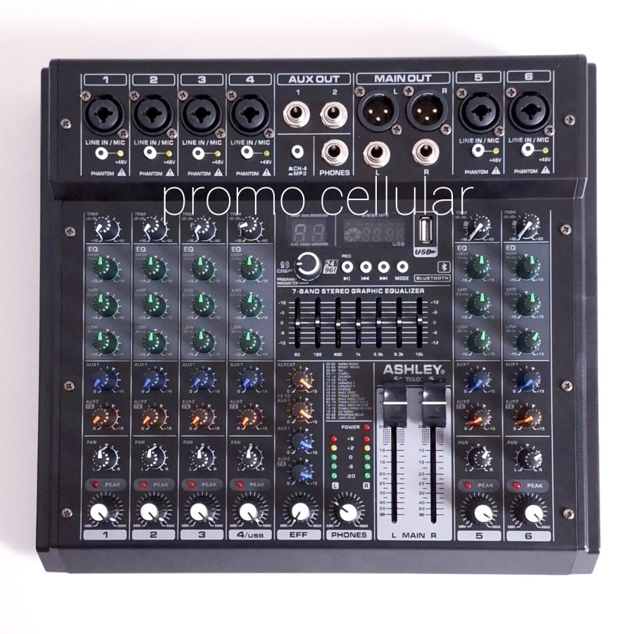 Jual Mixer Ashley Samson 6 Channel 6CH Samson6 Bluetooth USB Recording | Shopee Indonesia