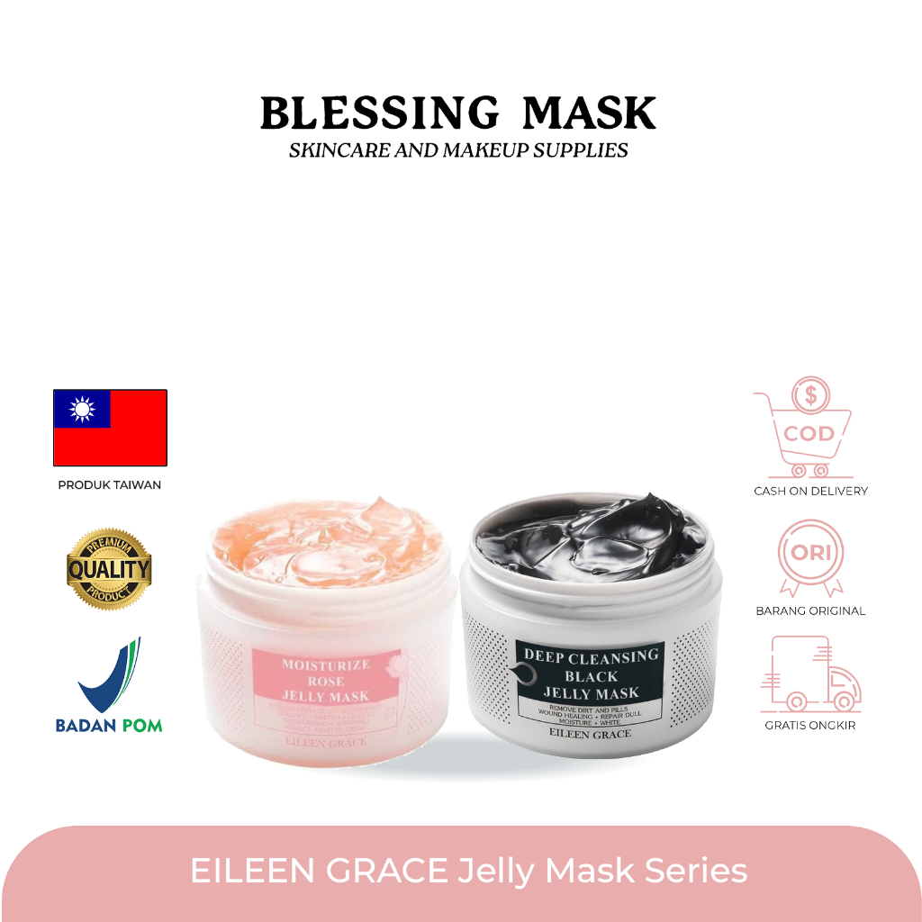 Jual EILEEN GRACE - Moisturize Rose Jelly Mask | Deep-Cleansing Black ...