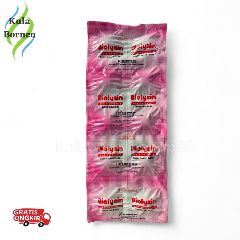 Jual BIOLYSIN 10 TABLET - MULTIVITAMIN NAFSU MAKAN & DAYA TAHAN TUBUH ...