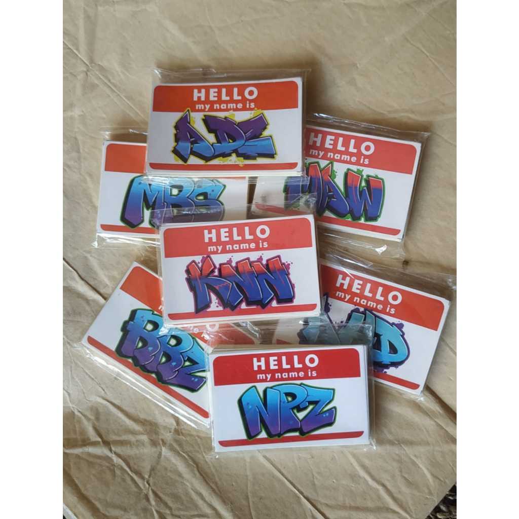 Jual Sticker Custom Inisial Nama / Label Buku Costum | Shopee Indonesia
