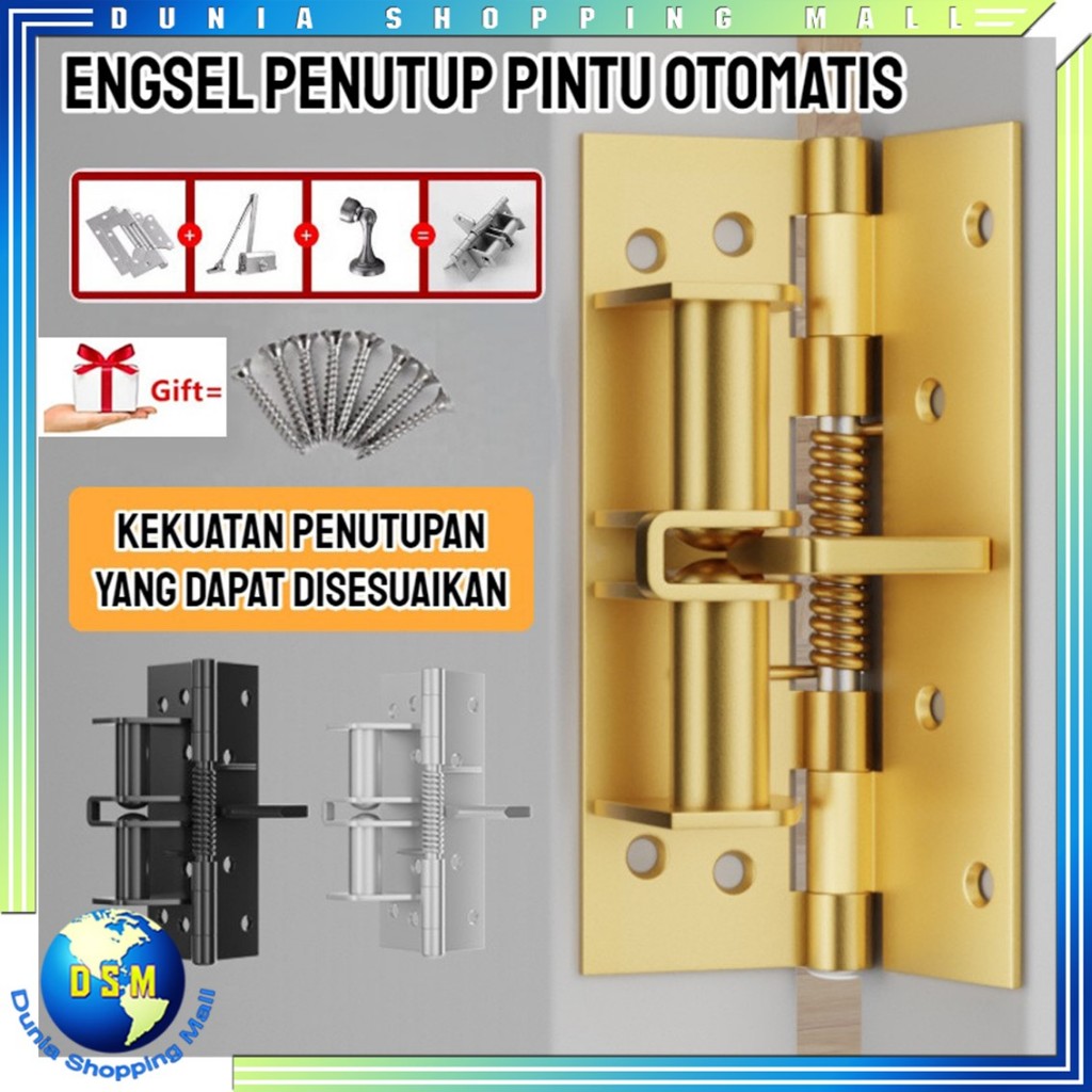 Jual DSM Engsel Penutup Pintu Otomatis Metal Engsel Penahan Pintu ...