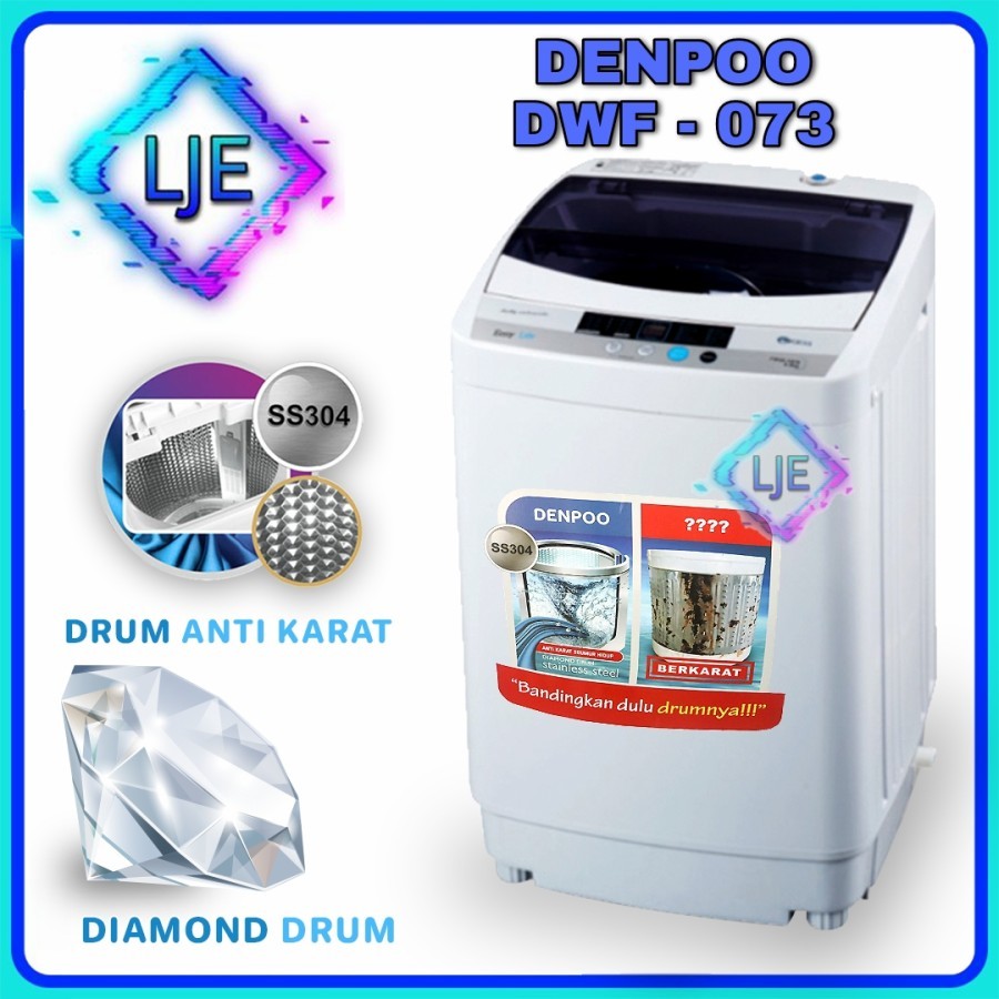 Jual Denpoo Mesin Cuci 1 Tabung Body Model Fyber 7 Kg DWF 073 HT | Shopee Indonesia