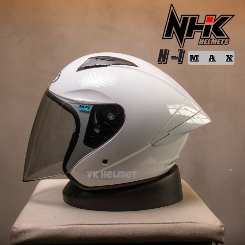 Jual HELM NHK N1 MAX White single visor n1 max putih | Shopee Indonesia