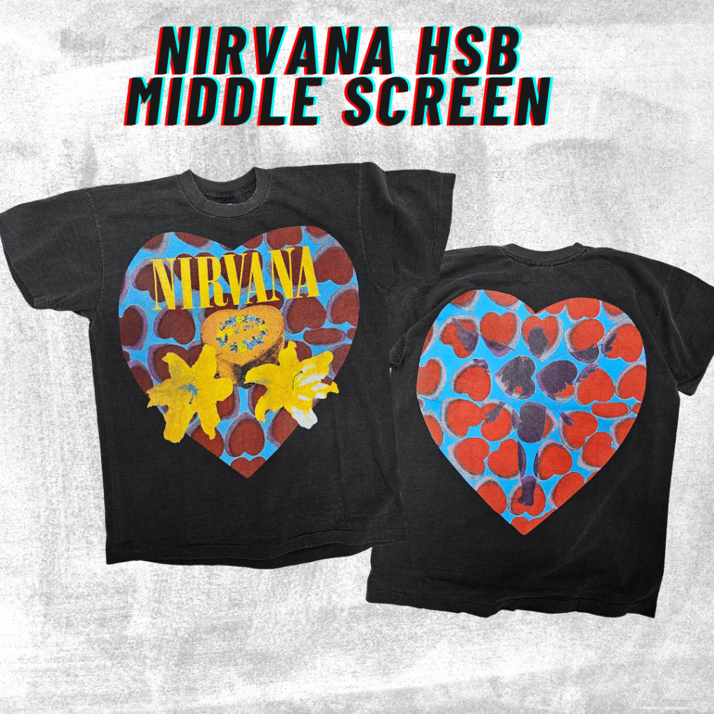 Jual Tshirt NIRVANA HSB tag GIANT MIDDLE SCREEN | Shopee Indonesia