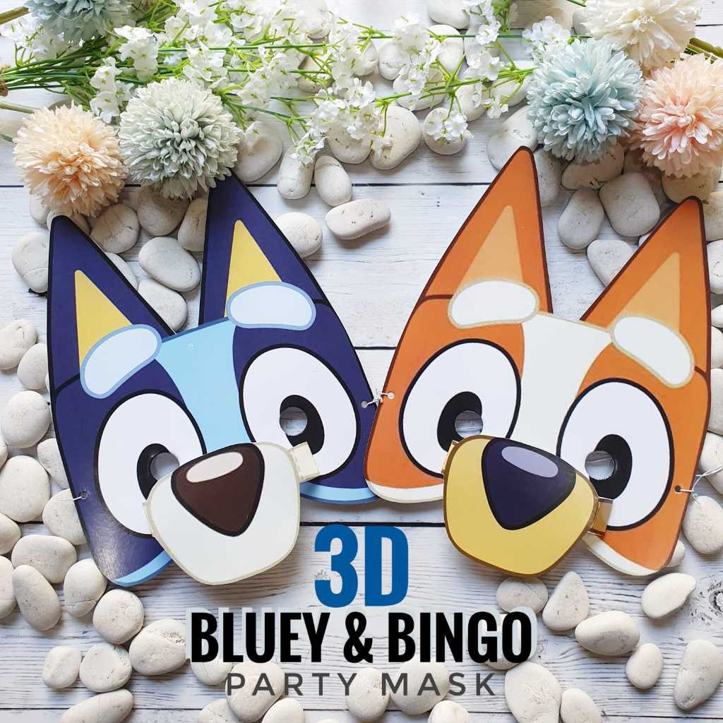 Jual Bluey Topeng Pesta Mask Birthday Aksesoris Ulang Tahun Props ...