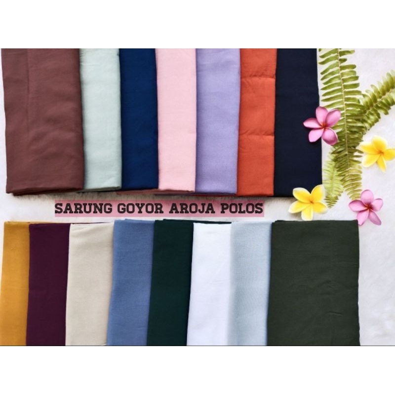 Jual Sarung Goyor Santri Aroja Remaja Polos Warna Tanpa Tumpal Best ...