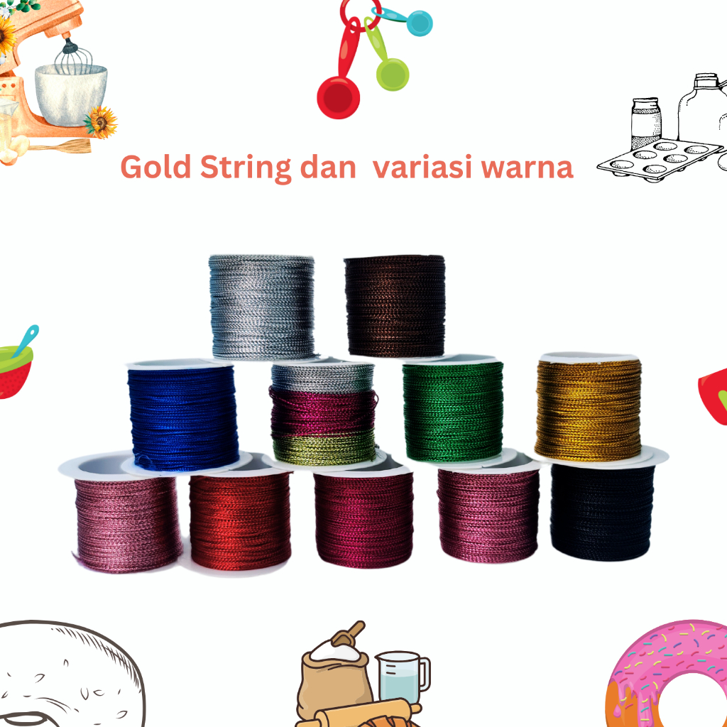 Jual Gold String Tali Emas 20 meter | Shopee Indonesia