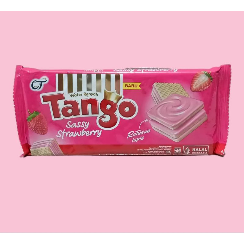 Jual Tango wafer strawberry 39gr satuan | Shopee Indonesia