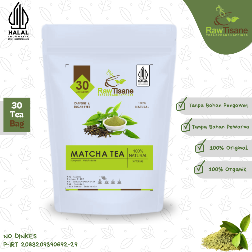 Jual RAW TISANE Matcha Tea : Organic Matcha Green Tea / Matcha Latte ...