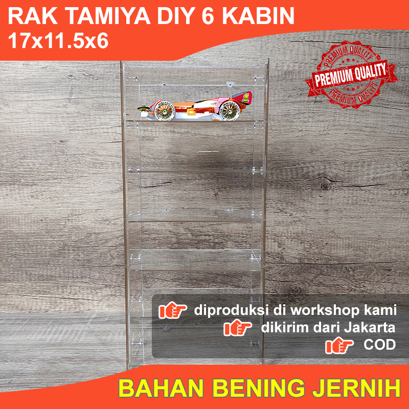 Jual TAMIYA MINI 4WD Rak Akrilik 6 Tingkat DIY 17X11X6 | Shopee Indonesia