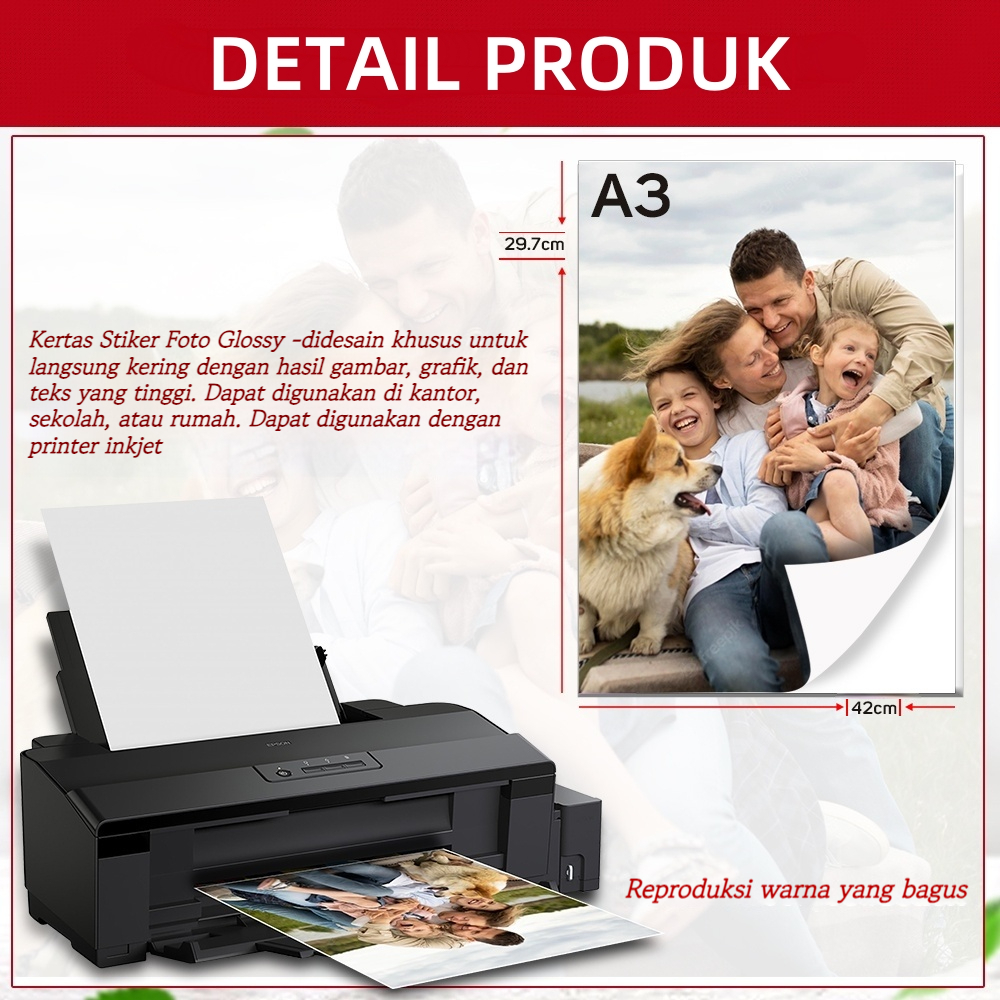 Jual Sticker Glossy Photo Paper A4 A3 (50 Lembar) / Kertas Foto Glossy ...