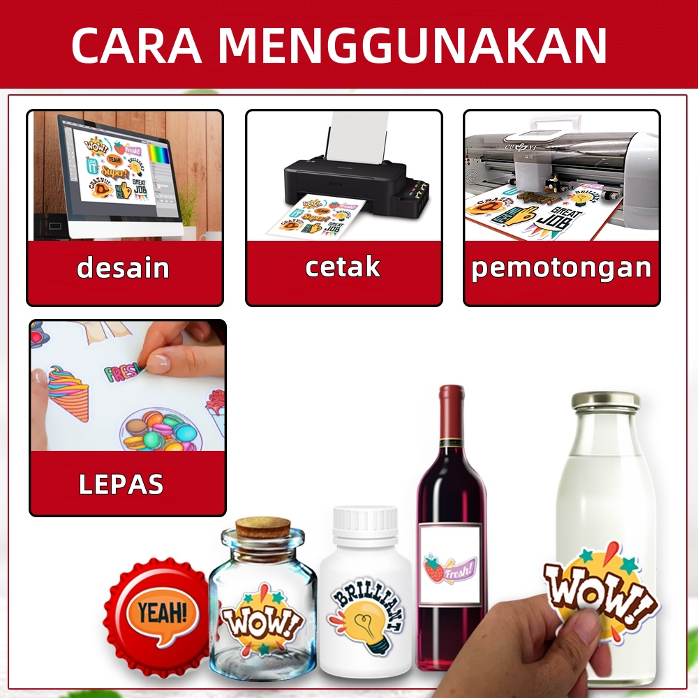 Jual Sticker Glossy Photo Paper A4 A3 (50 Lembar) / Kertas Foto Glossy ...