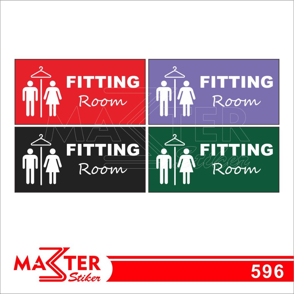Jual 596 - Stiker Fitting Room (Ruang Ganti/Kamar Pas), Sticker Vinyl ...