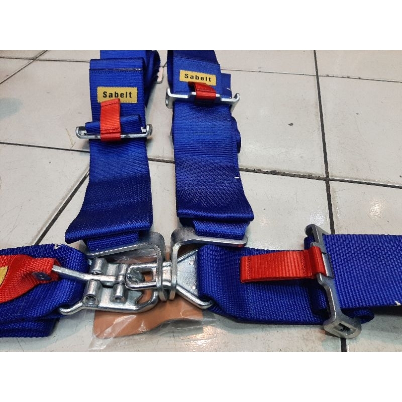 Jual Safety Belt Offroad Sabelt 4 Titik Biru - Seatbelt 3 Inch Biru ...