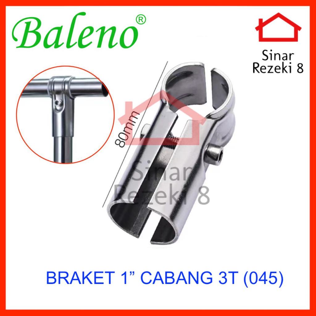 Jual Bracket Sambungan Pipa Bulat 1" inch Cabang 3T (045) / Lubang Join ...