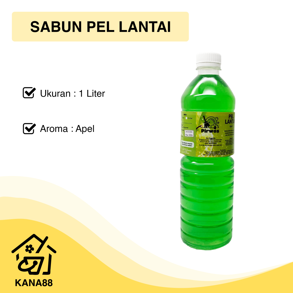 Jual Pel Lantai Apel 1 Liter Pirwos Sabun Pel Pembersih Lantai Floor ...