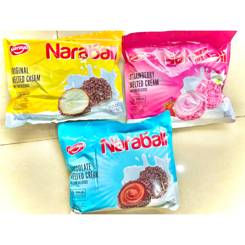Jual Wafer Salut Kukis Rasa Cokelat NARABALL Chocolate Melted Cream ...