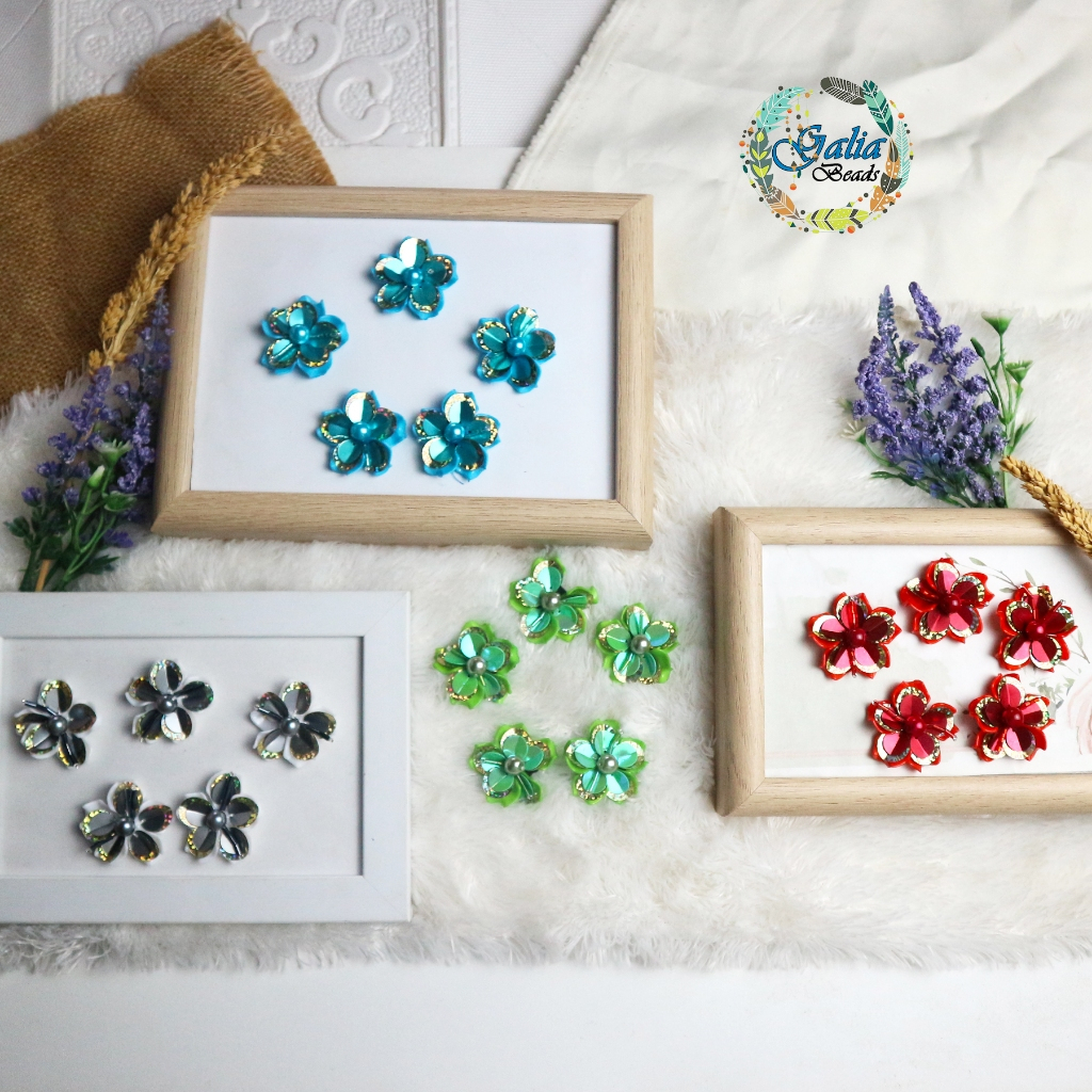 Jual Payet Bunga Rangkai Sequin dan Mutiara Sintetis | Shopee Indonesia