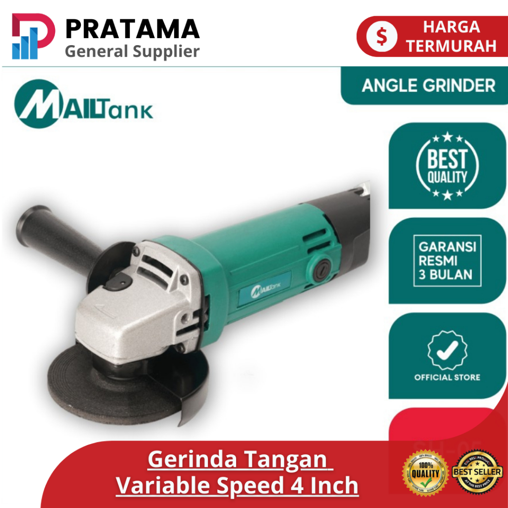 Jual Gerinda Tangan Variable Speed 4 Inch 850W Angle Grinder Untuk Memotong dan Poles Besi ...
