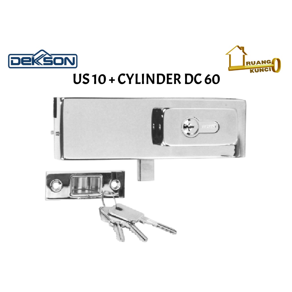 Jual Kunci Pintu Kaca Bawah Patch Fitting DeKkson US10 | Shopee Indonesia