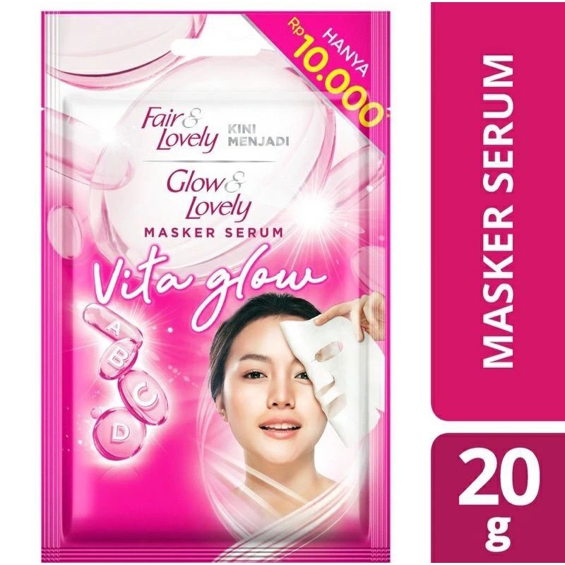 Jual Glow & Lovely Masker Serum Vita Glow 20g | Shopee Indonesia