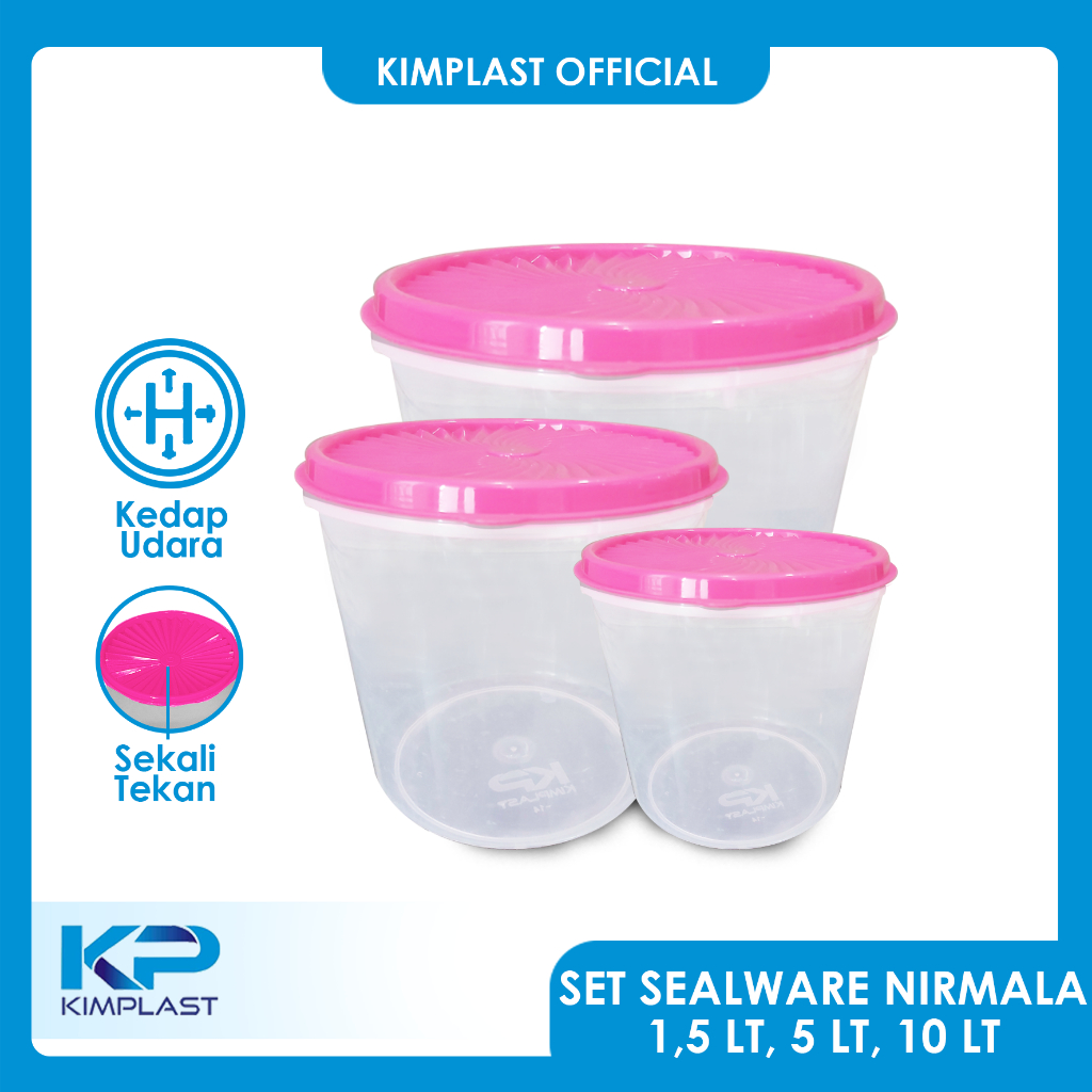 Jual KIMPLAST 1 Set Sealware Nirmala (1,5 Lt, 5 Lt, 10 Lt)/ Sealware ...