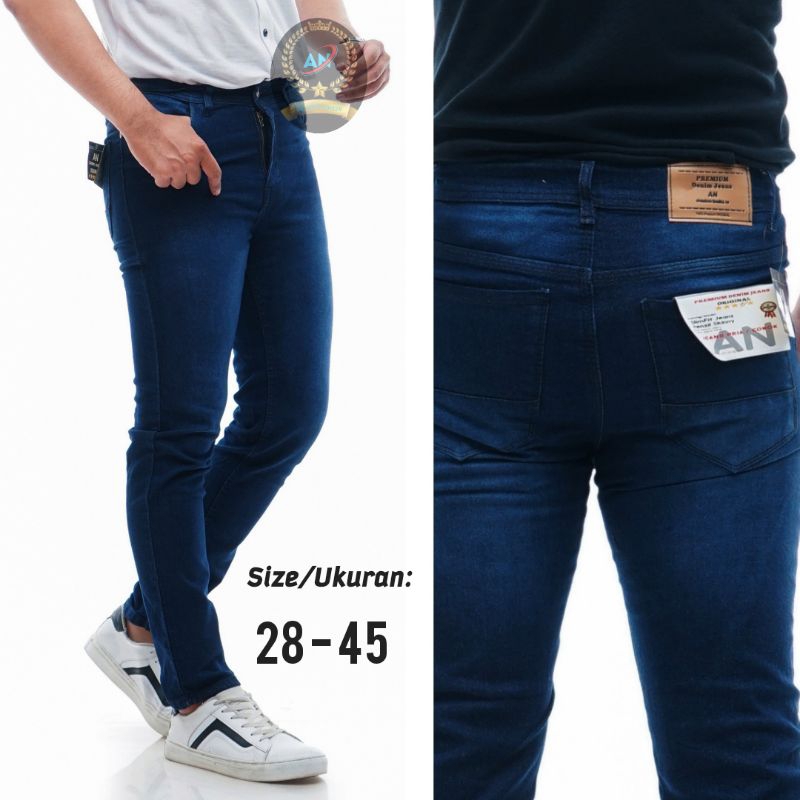 Jual Celana Jeans Pria Panjang Pensil Skinny Slim Fit Cowok Dewasa ...