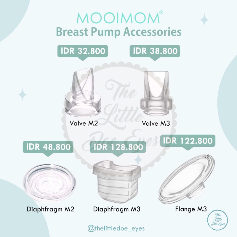Jual Mooimom Breast Pump Accessoires (Valve, Flange, Diaphragm ...