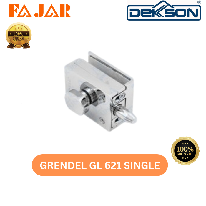 Jual Glass Door Lock Grendel GL 621 CP Dekkson Single Original ...