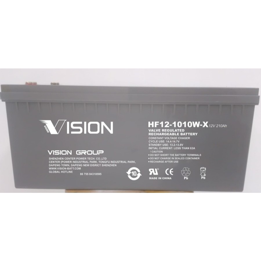Jual BATTERY UPS VISION 12V 210AH BATERAI KERING VISION 12V210AH ...