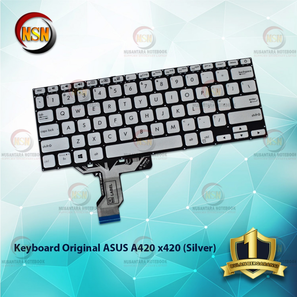 Jual Keyboard Original Laptop Asus For Asus A420 X420 (Silver) | Shopee ...