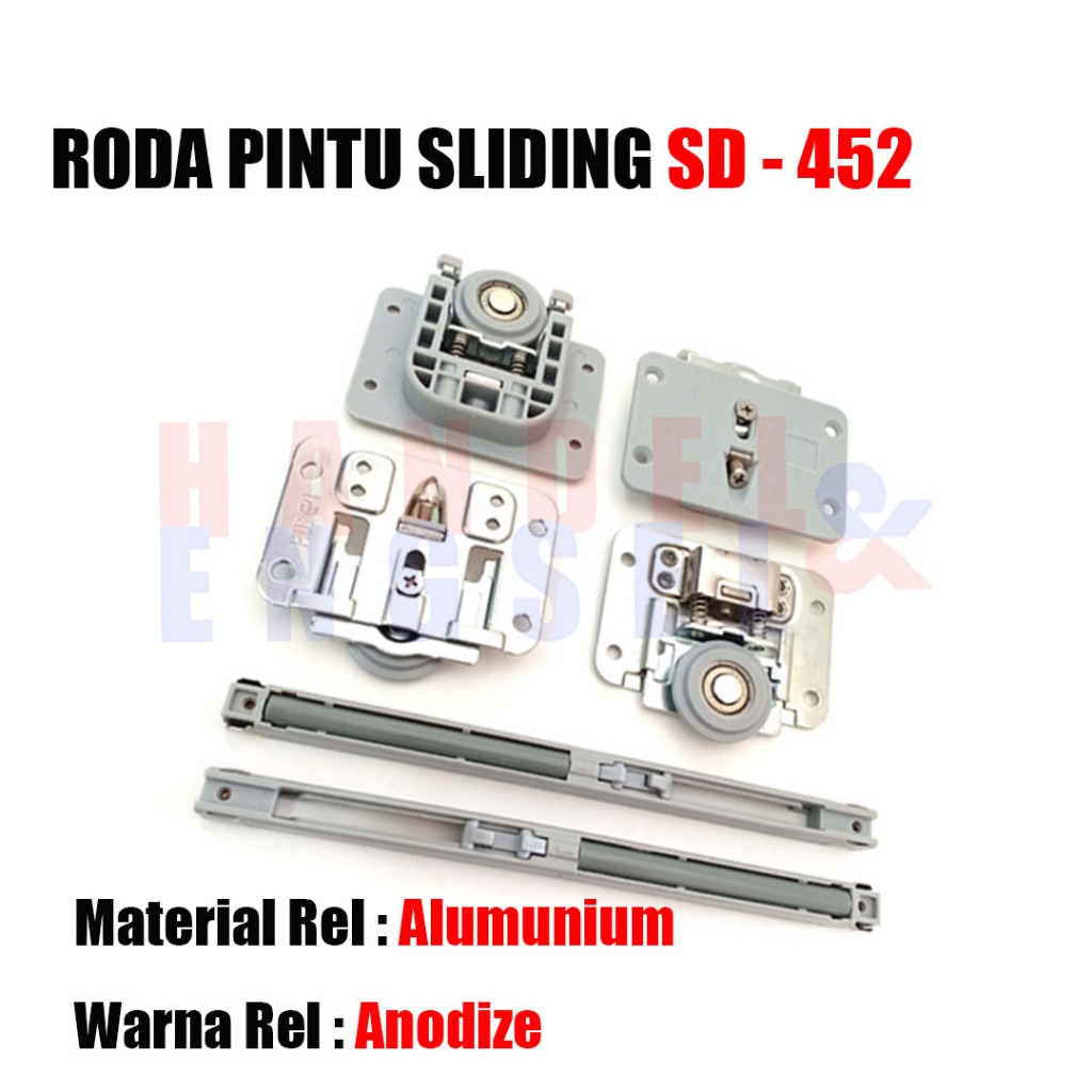 Jual Rel Roda Sliding SD 452 Lemari Slow Motion Soft Closing Huben 2 ...