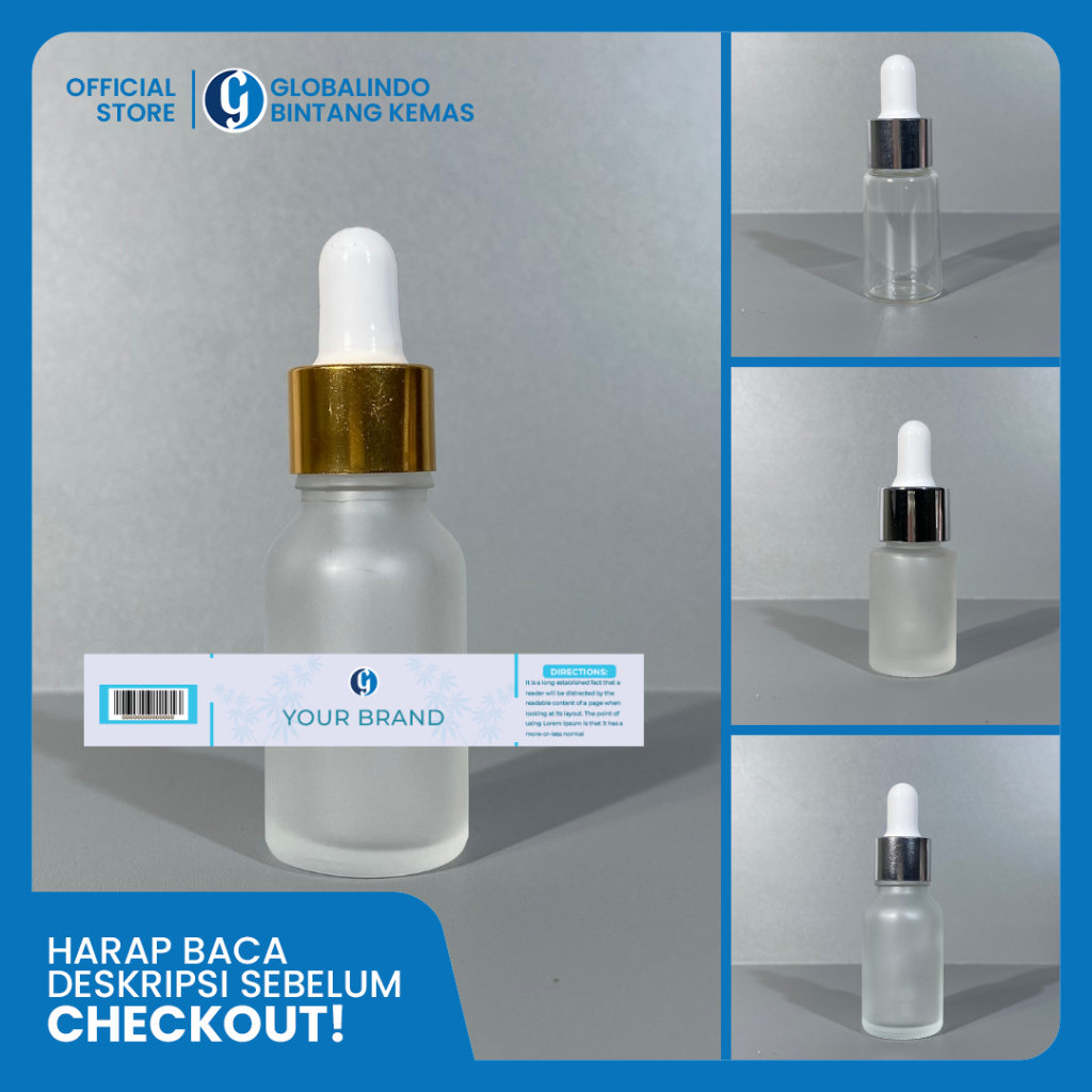 Jual Cetak Label Skincare | Stiker Botol Serum Skincare | Botol Serum ...