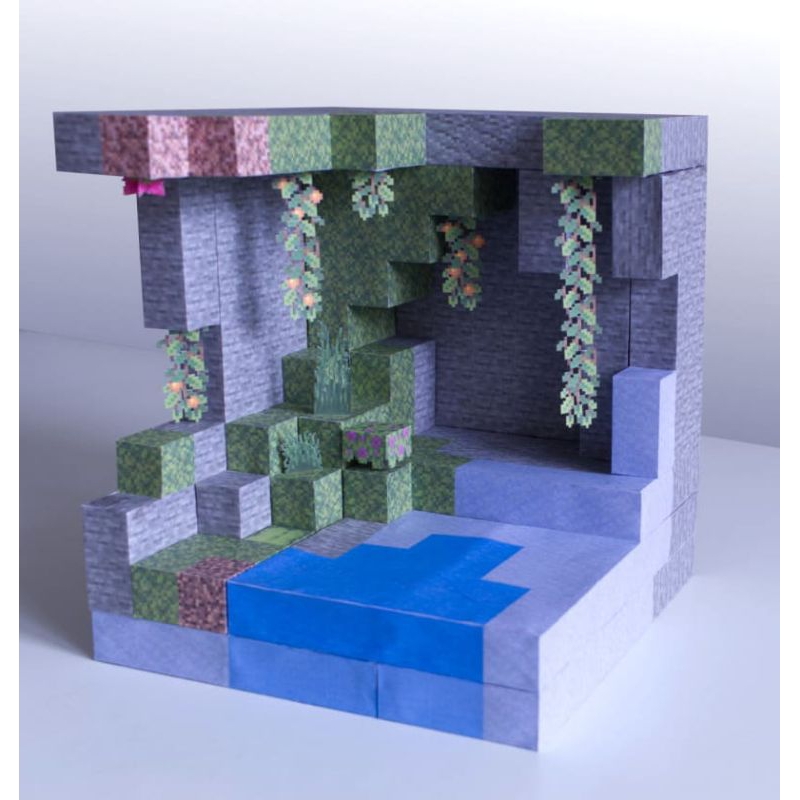 Jual Papercraft pola lush cave minecraft (PP-A14) | Shopee Indonesia