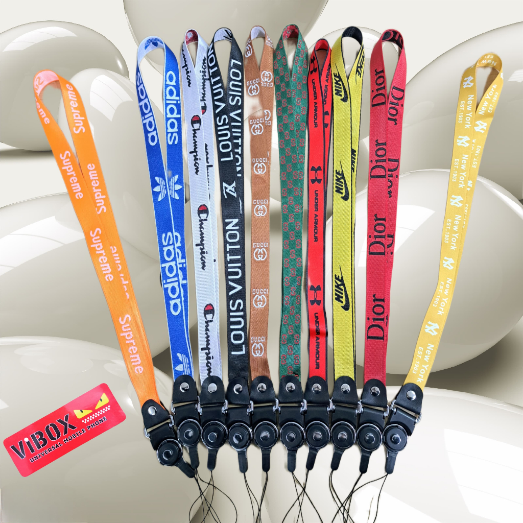 Jual ( 1Pcs ) Tali Gantungan Hp,ID Card, key chain motif sporty 40cm ...