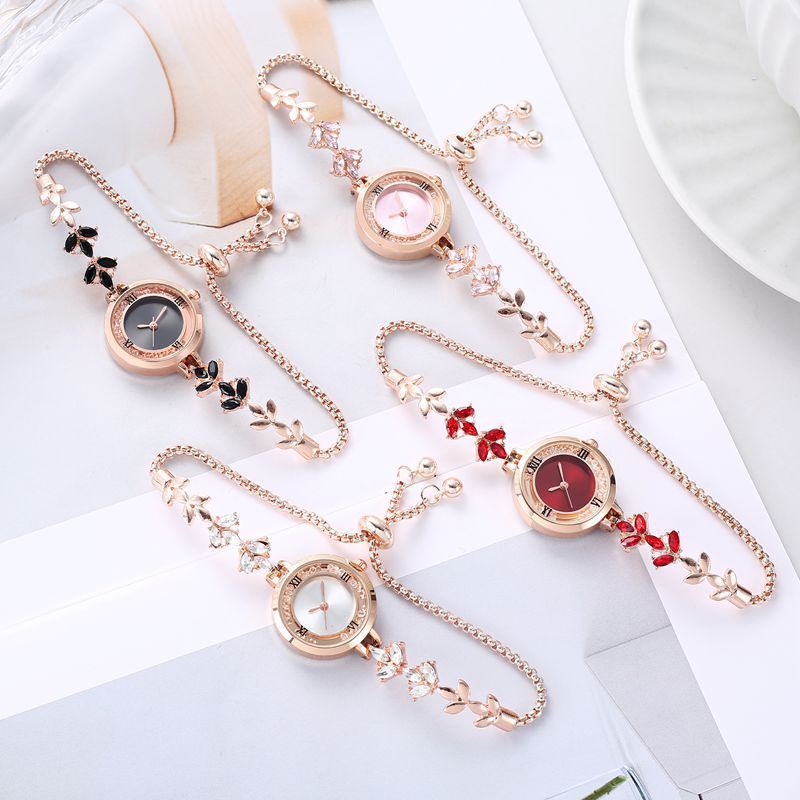 Jual Jam Tangan Wanita BUNGA DAUN Jam Tangan Wanita Quartz dengan Strap ...